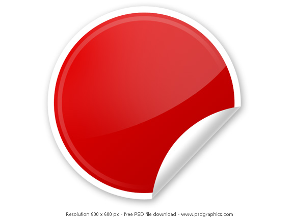 Round Sticker Template PSDGraphics
